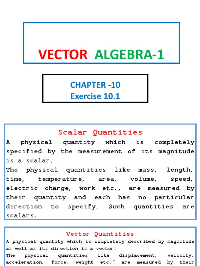Vectors 1 | PDF | Euclidean Vector | Velocity