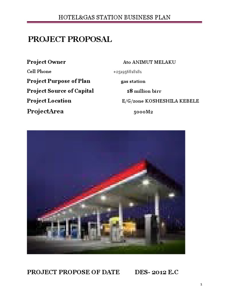 Project Proposal: Hotel&Gas Station Business Plan | PDF
