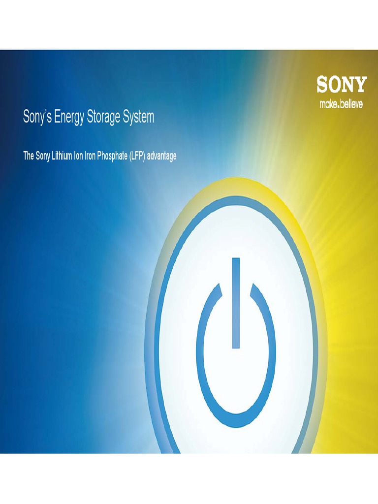 Product Presentation - Sony Energy Storage Station PDF | PDF | Lithium ...