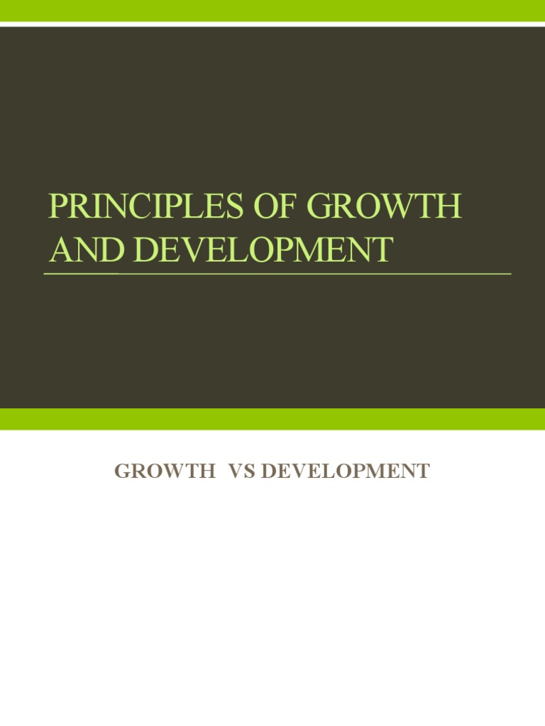 Principles of Growth and Development | PDF