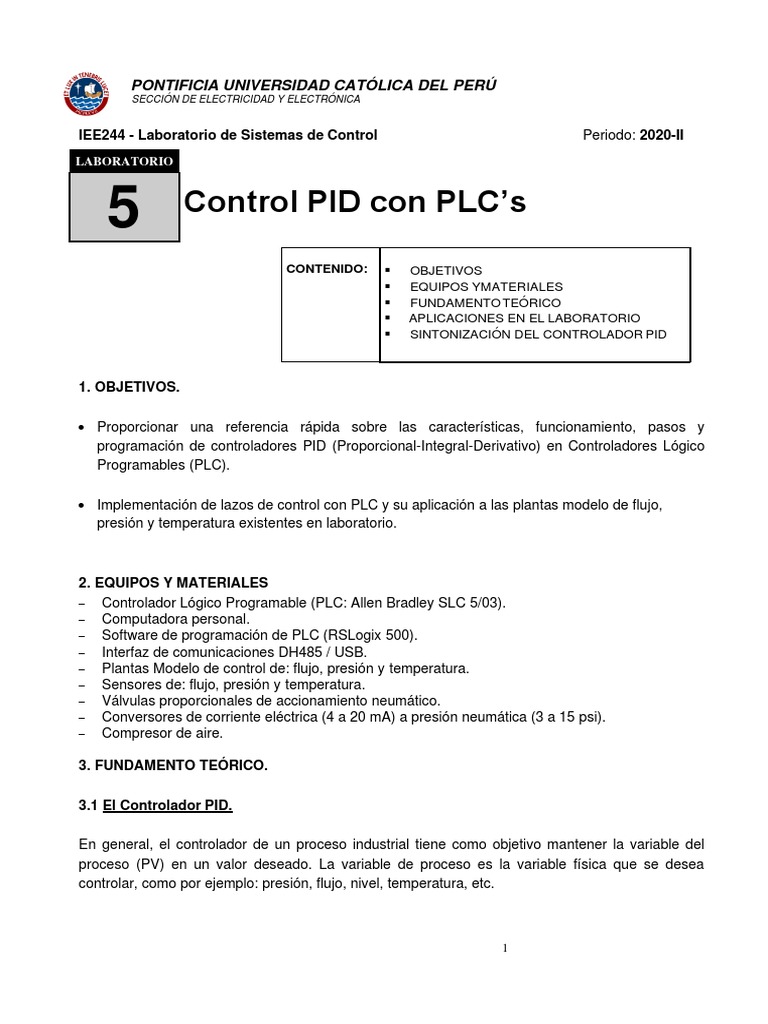 Control PID - Allen Bradley SLC 500 | PDF | Controlador lógico ...