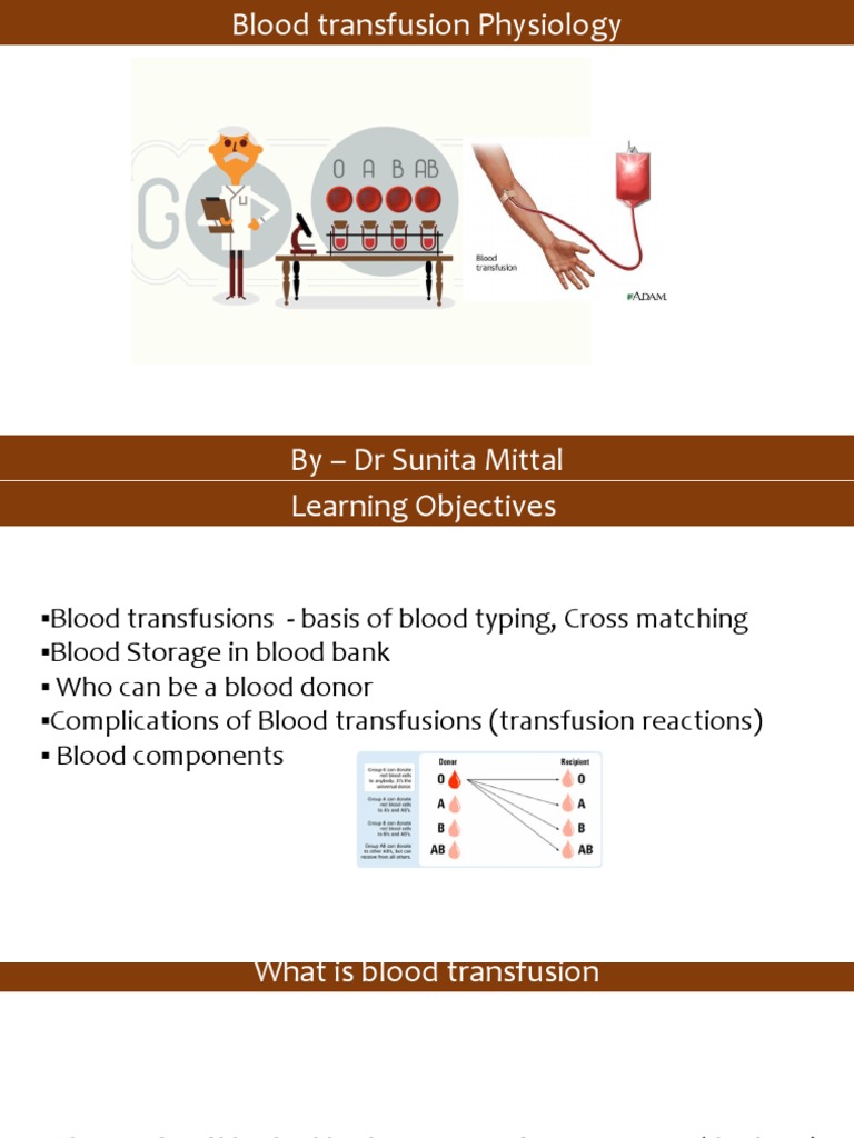 Lec12 Hematology Blood Transfusion | PDF | Blood Type | Blood Transfusion