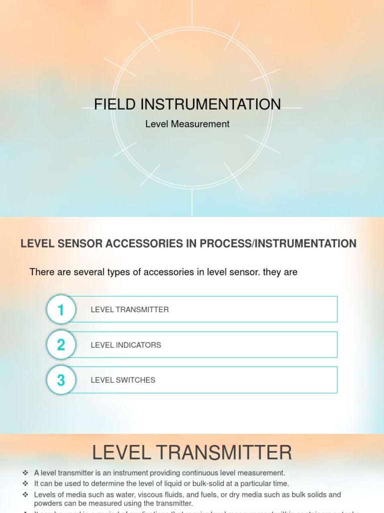 Field Instrumentation: Level Measurement | PDF | Manufactured Goods ...