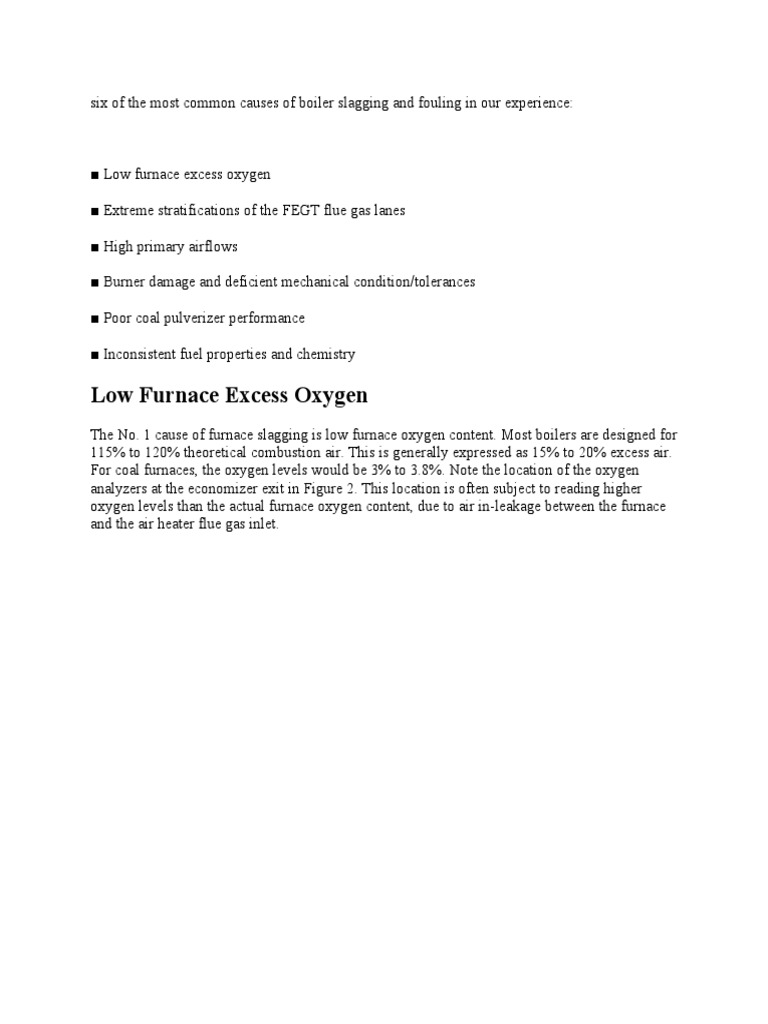 Common Causes of Boiler Slagging Issues | PDF