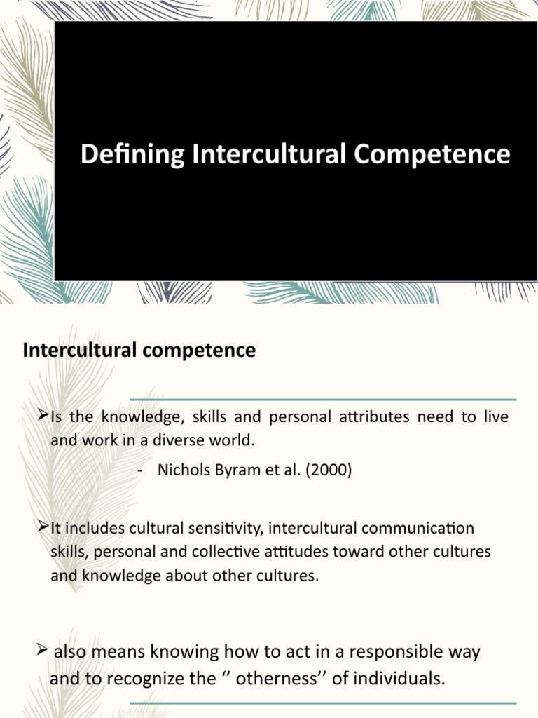 Intercultural Competence | PDF | Cross Cultural Communication ...