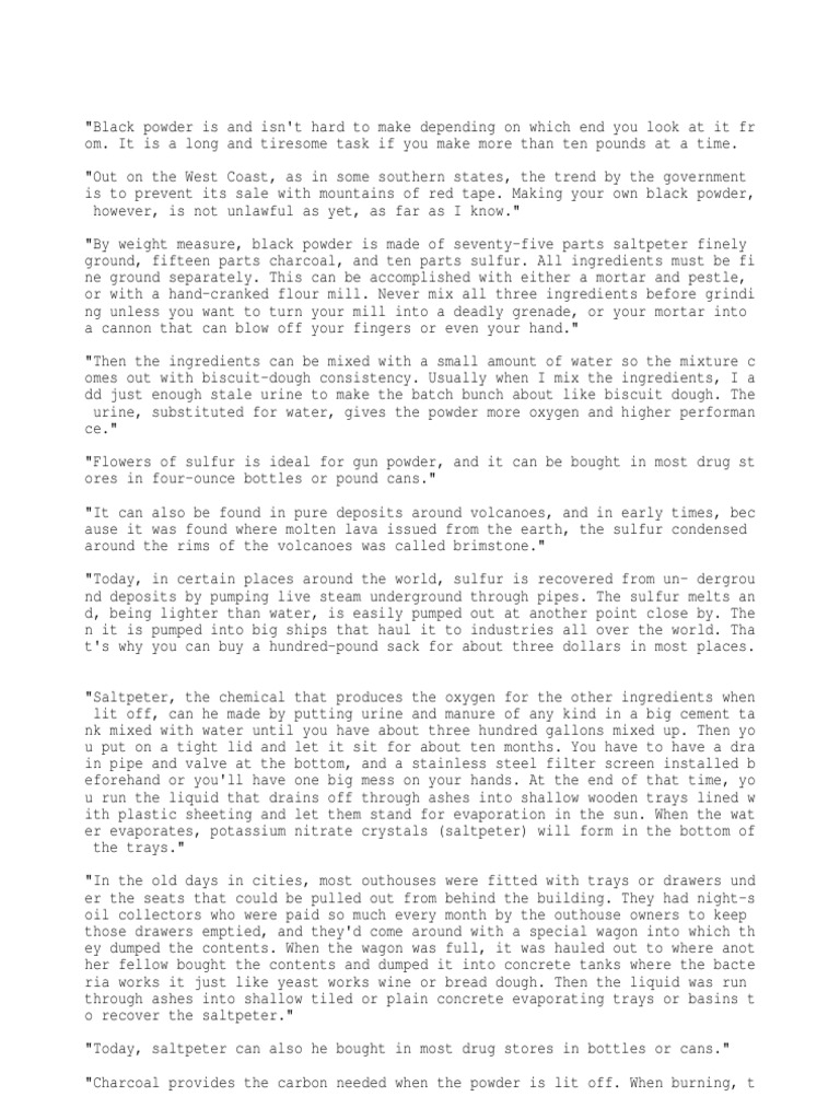 Homemade Black Powder: A Comprehensive Guide to Sourcing Ingredients ...