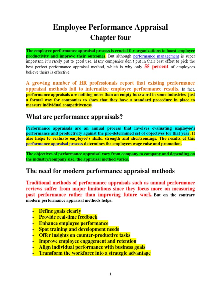 Employee Performance Appraisal | PDF | Performance Appraisal | Goal