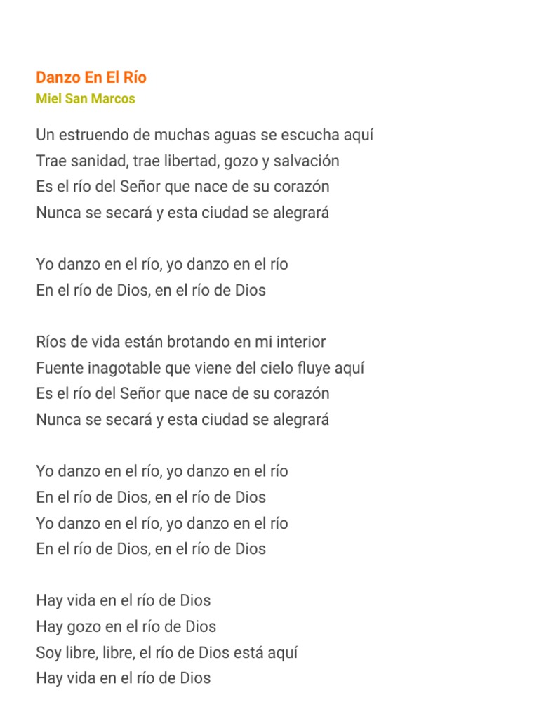 DANZO EN EL RÍO - Miel San Marcos PDF | PDF