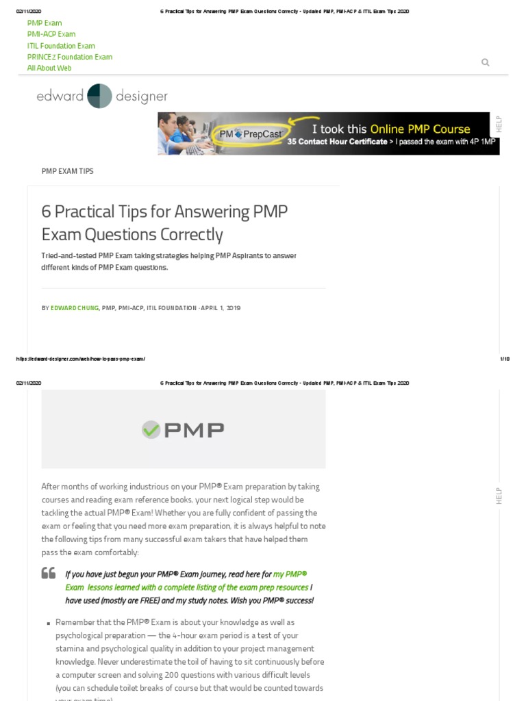 6 Practical Tips For Answering PMP Exam Questions Correctly - Updated PMP, PMI-ACP & ITIL Exam ...