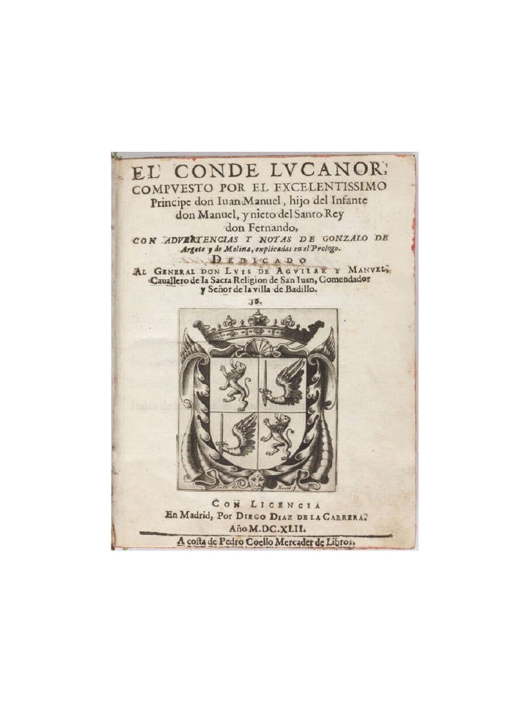 El Conde Lucanor. Tarea 3º ESO - Odt | PDF