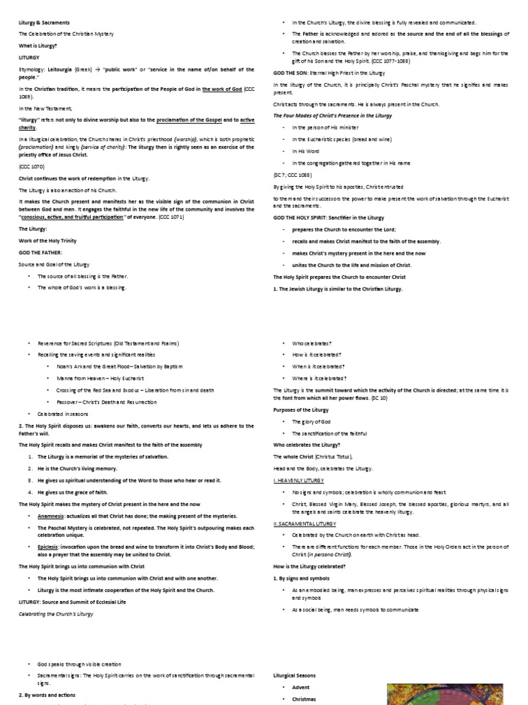 Understanding Christian Liturgy | PDF | Indulgence | Eucharist