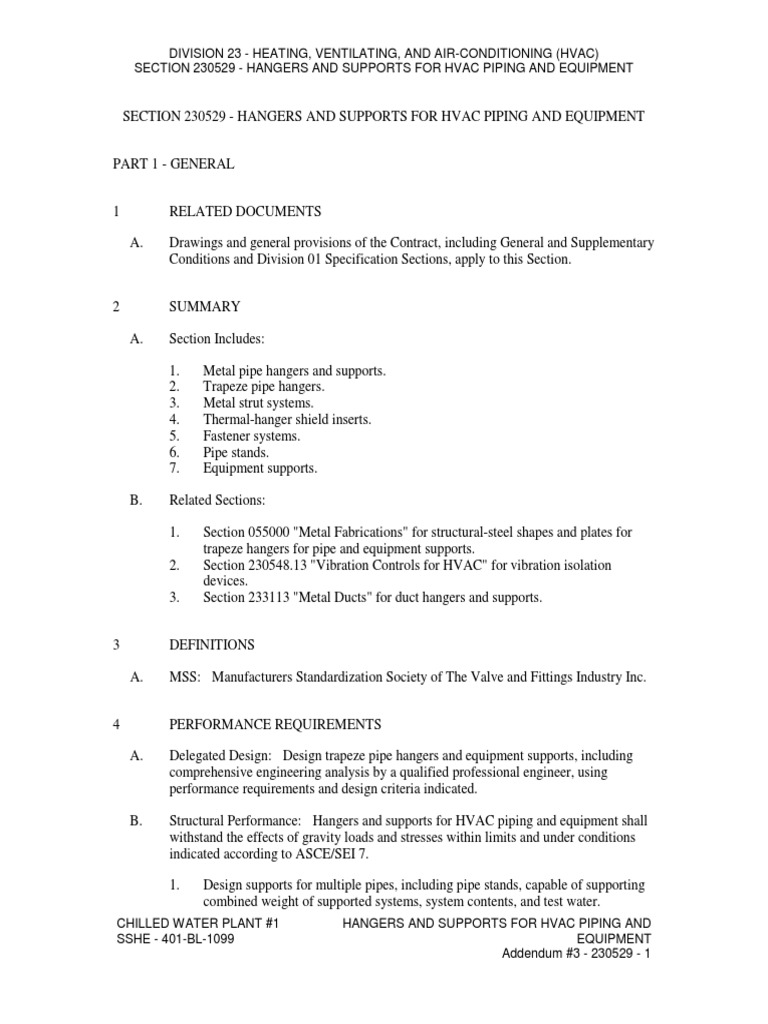 Division 23 - Heating, Ventilating, and Air-Conditioning (Hvac) Section ...