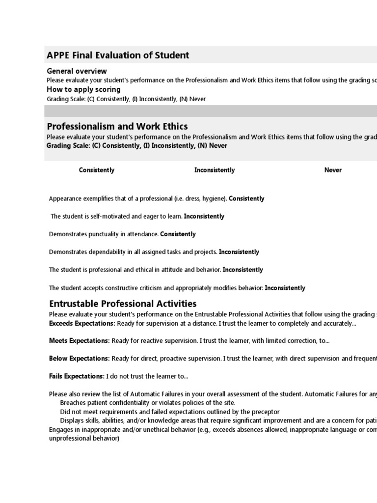 Final Student Evaluation 9 | PDF | Therapy | Caregiver
