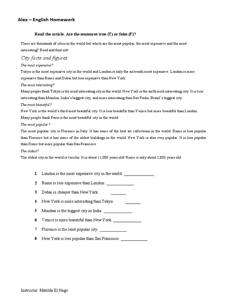 English WS | PDF | Lifestyle