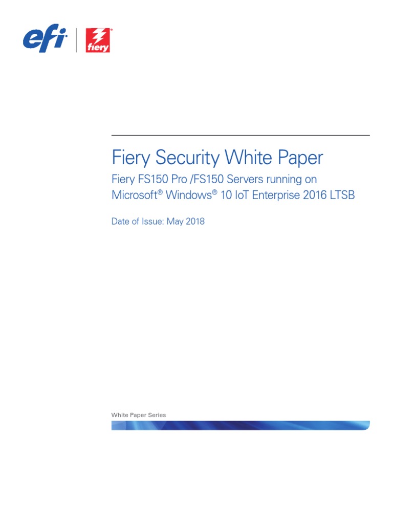 Efi Fiery fs150 Win10 Security White-Paper en Us | PDF | Port (Computer ...
