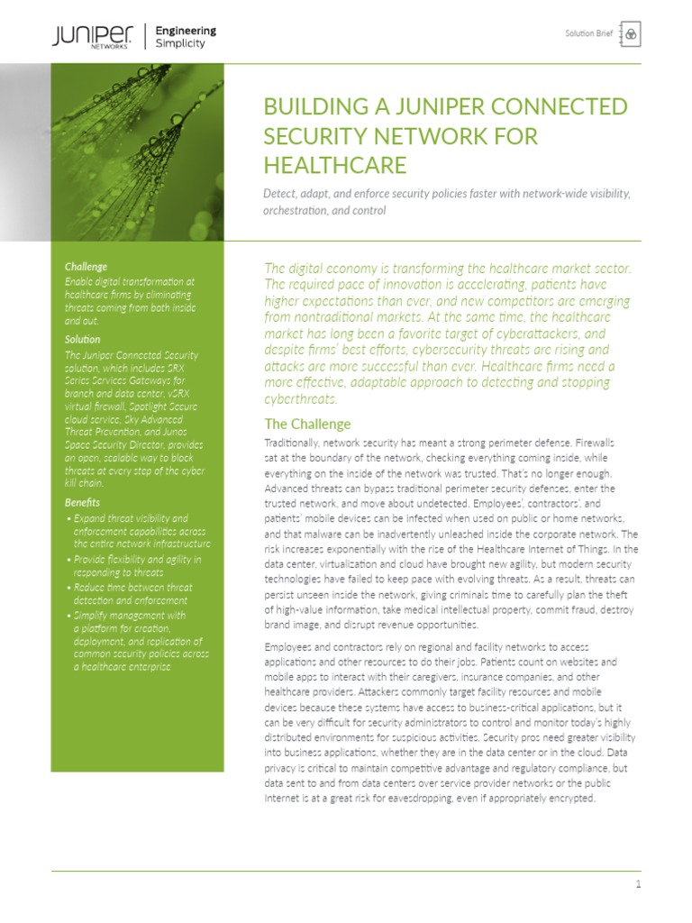 Building A Juniper Connected Security Network For Healthcare | PDF ...