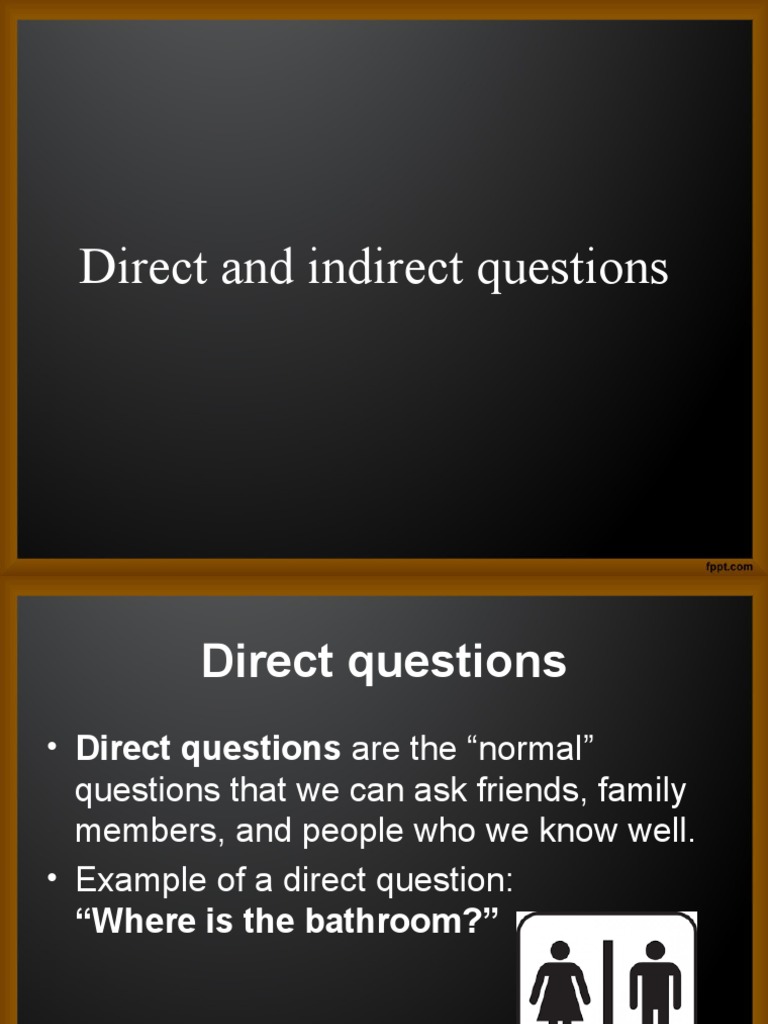 Direct vs Indirect Questions Explained | PDF | Question | Verb