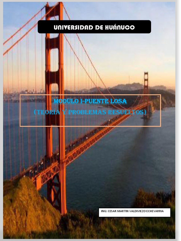 Diseño De Puentes Losa Teoría Y Ejemplos Pdf Puente Peatonal