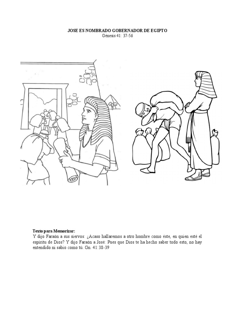 Clase No - 15 - JOSE ES NOMBRADO GOBERNADOR DE EGIPTO | PDF | Biblia ...