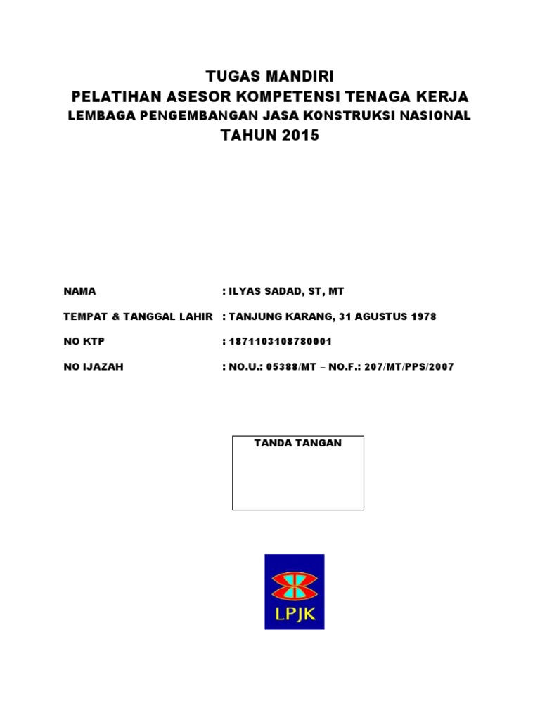 Cover Tugas Mandiri | PDF