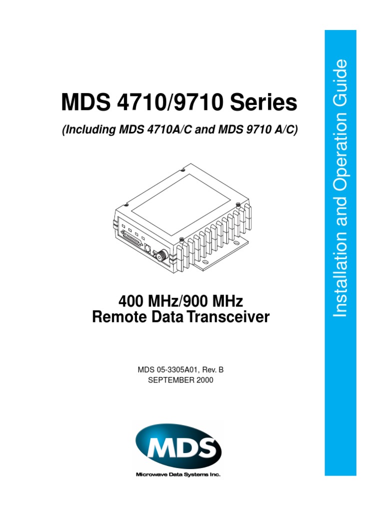Manual Radio MDS 4710A | PDF | Decibel | Radio