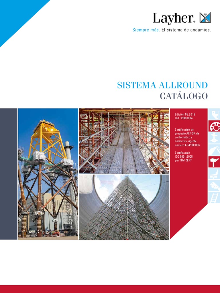 FT Andamio Multidireccional Layher Allround PDF | PDF | Andamio | Calidad (comercial)