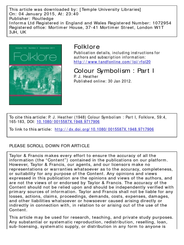 Colour Symbolism in Medieval Culture | PDF | Tile | Euripides