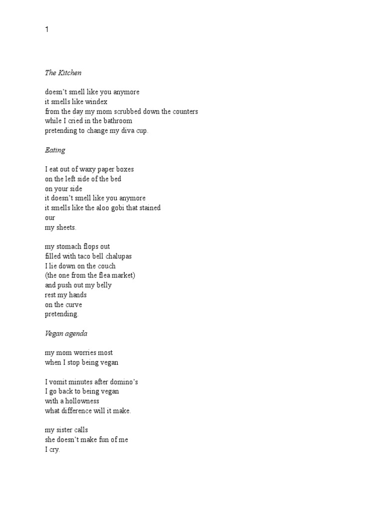 The Kitchen - Poetry - Eliana Herman | PDF | Foods
