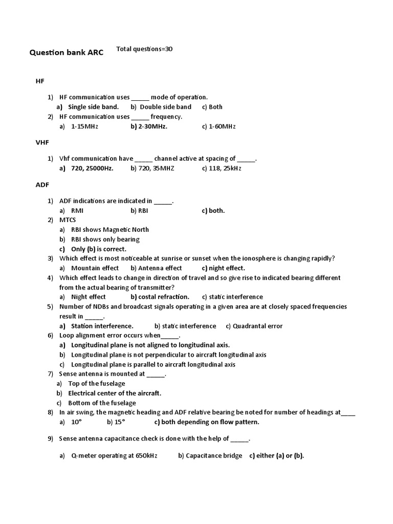 Question Bank ARC | PDF | High Frequency | Information And ...