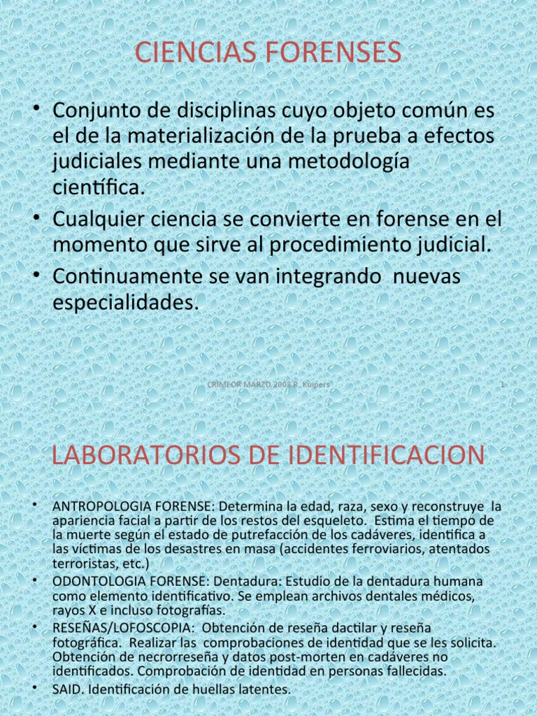 Guía Completa de Ciencias Forenses | PDF | Ciencia forense | Thriller y ...