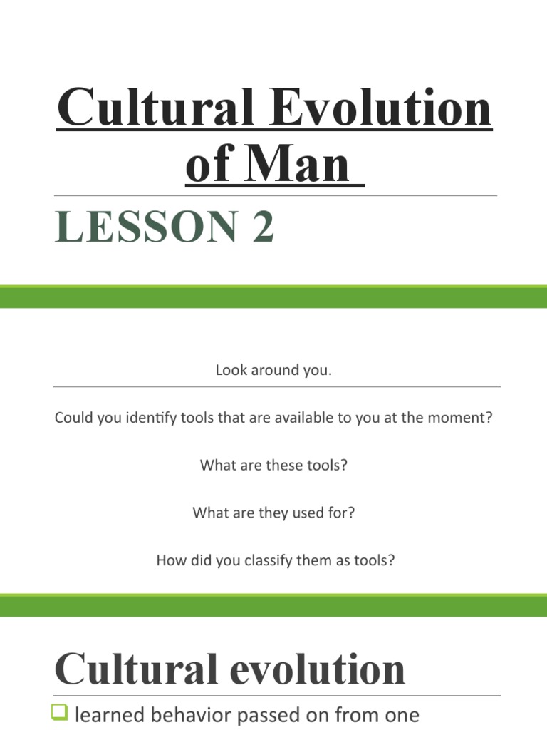 Cultural Evolution of Man | PDF