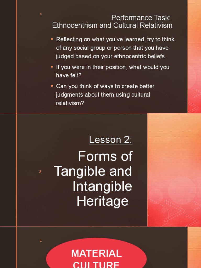 Forms of Tangible and Intangible Heritage | PDF | Cultural Heritage ...