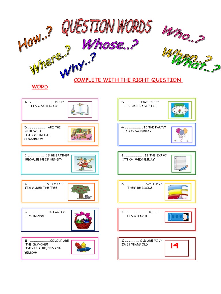 1108 Question Words | PDF