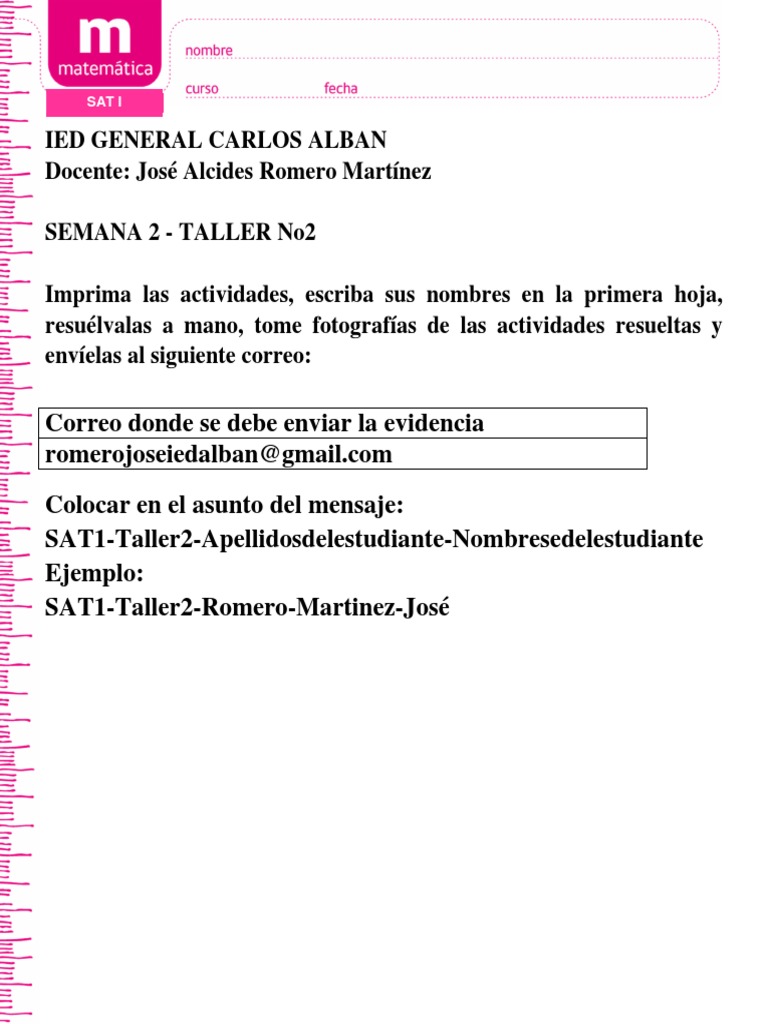 Matematicas Sat Ciclo I PDF | PDF