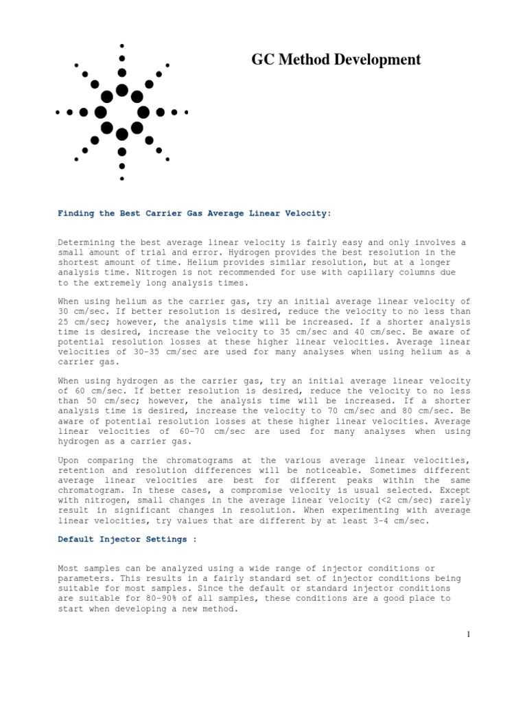 Agilent-GC Method Development Presentations PDF | PDF | Chromatography ...