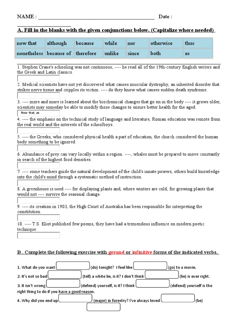 Grammar Worksheet With Answers | PDF | English Grammar | Spamming