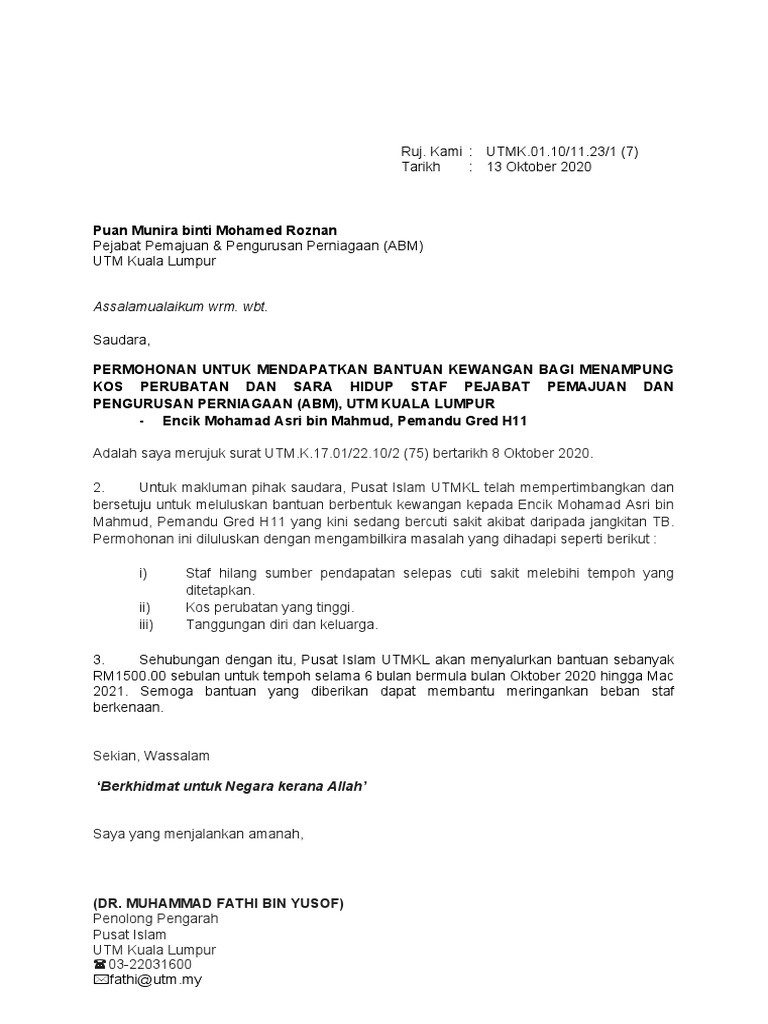 Surat Utm | PDF
