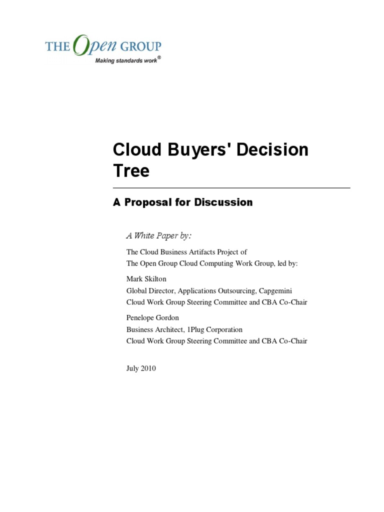 W107-Cloud Buyers' Decision Tree | PDF | Cloud Computing | Business Process