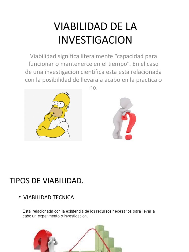 Tipos y Significado de Viabilidad en Investigación | PDF