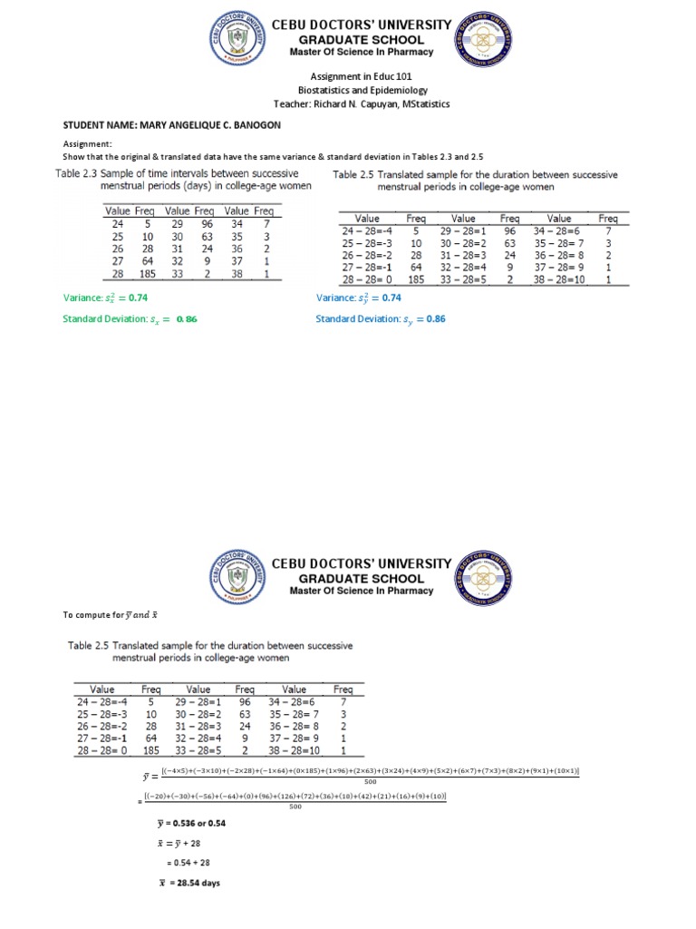BioStat Assignment 2 | PDF | Data Analysis | Descriptive Statistics
