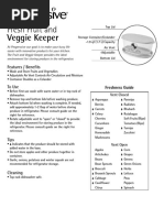 FridgeSmart Vegetable Fruit & Herb Chart | PDF | Vegetables | Dill