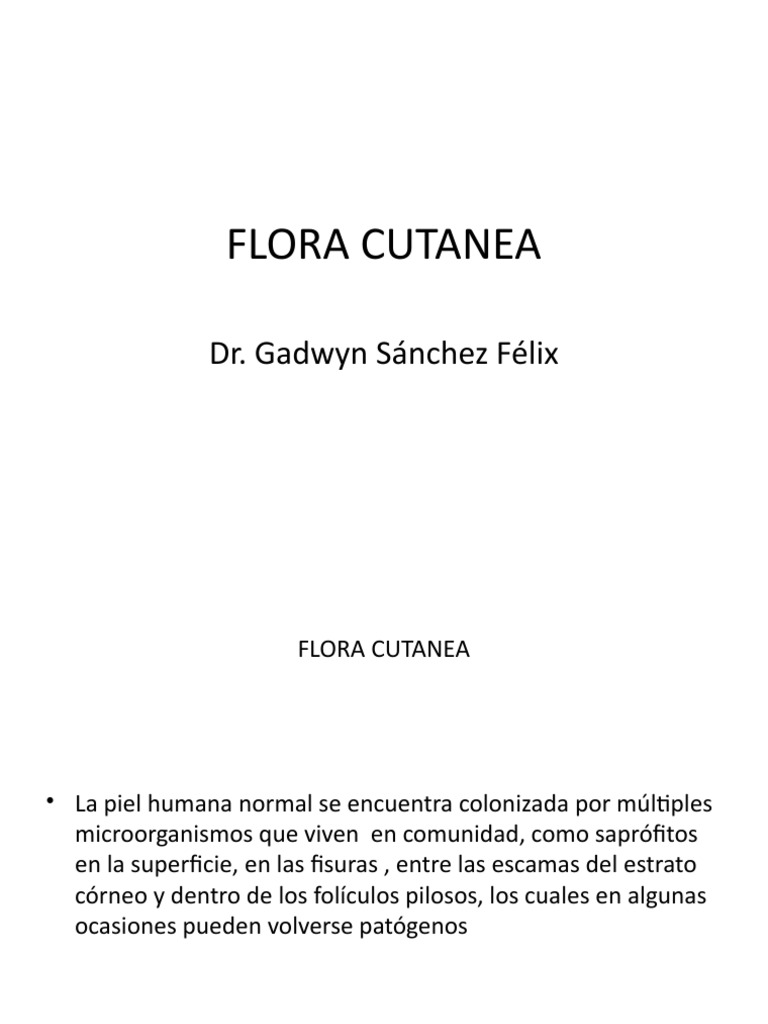Flora Cutánea: Residentes y Funciones | PDF | Piel | Las bacterias