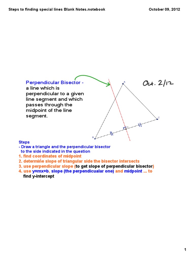 How to Find Perpendicular Bisectors | PDF