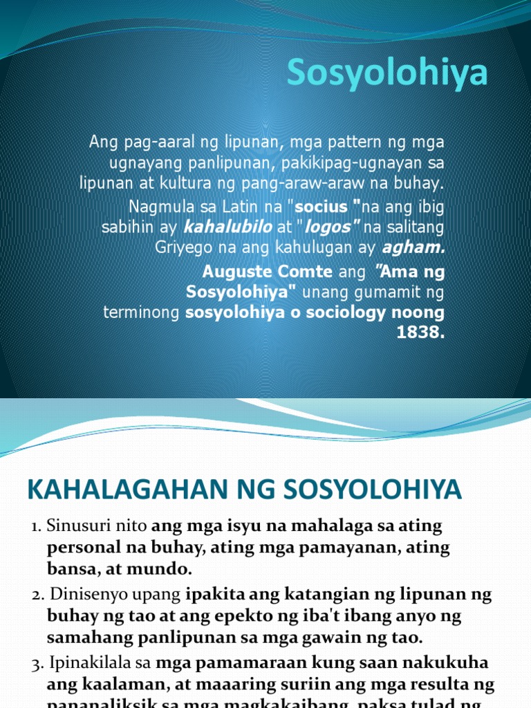 Sosyolohiya GROUP 3 | PDF