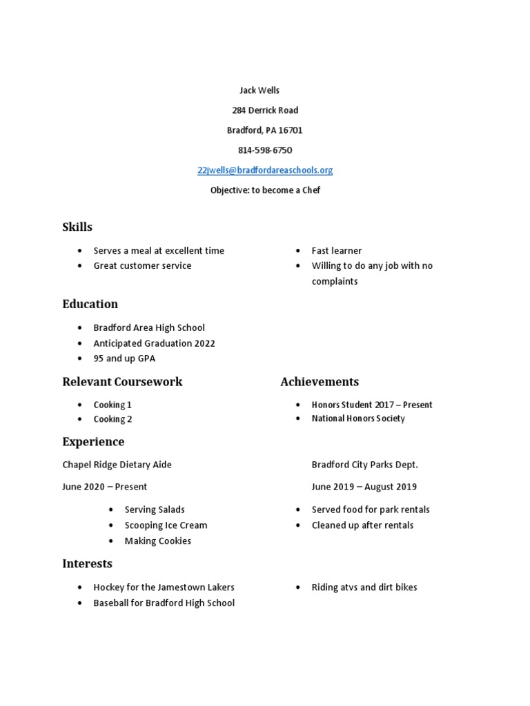 Final Draft and Cover Letter Resume 1 1 | PDF