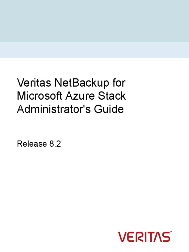 Veritas Netbackup For Microsoft Azure Stack Administrator'S Guide | PDF ...