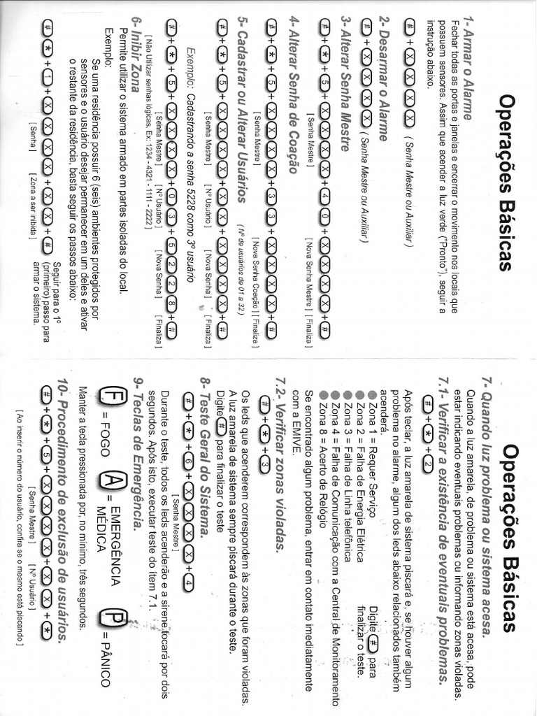 Manual Alarme DSC 585 Emive PDF | PDF