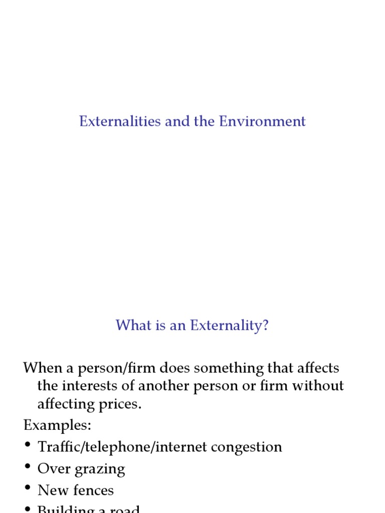 Externalities and The Environment | PDF | Externality | Subsidy