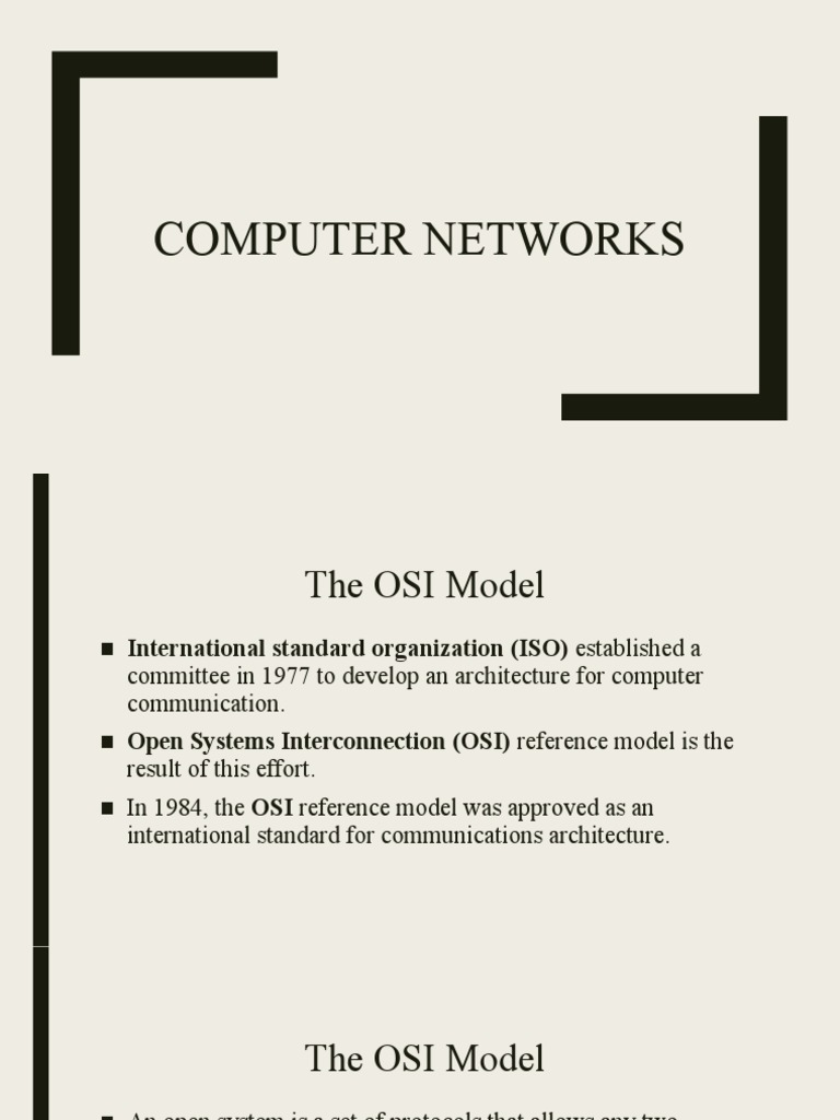 Computer Networks | PDF | Osi Model | Internet Protocol Suite