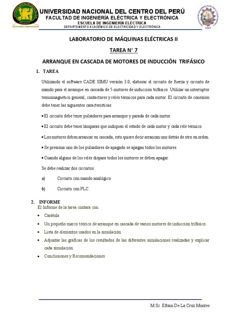Tarea Arranque en Cascada | PDF